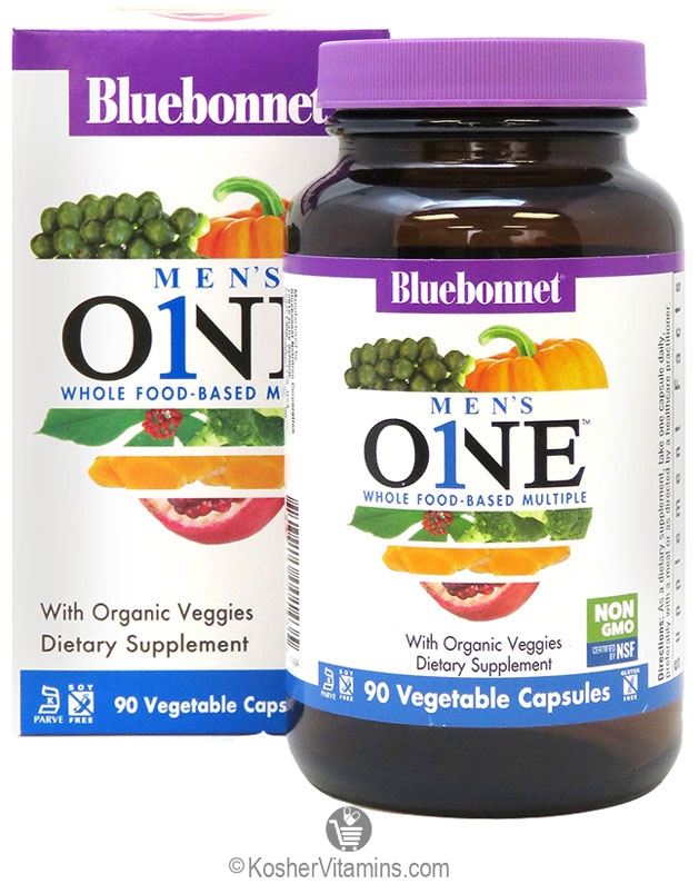 Bluebonnet Kosher Mens One Whole Food-Based Multiple Vitamin 90 ...
