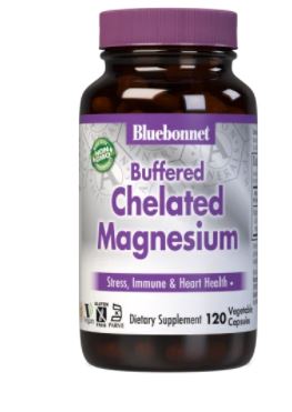 Bluebonnet Kosher Buffered Chelated Magnesium 200 Mg 120 Vegetable ...