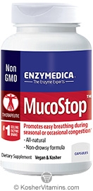 Enzymedica Kosher MucoStop: Nasal/Sinus Congestion 48 Capsules ...