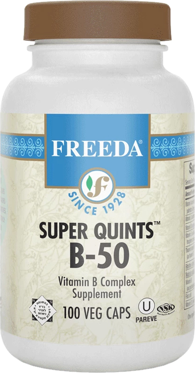 Freeda Kosher B Complex Super Quints 50 Mg 100 Veg Capsules ...