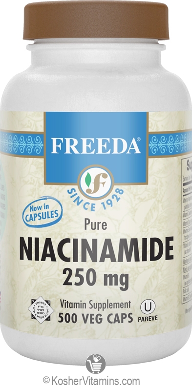 Freeda Kosher Pure Niacinamide 250 Mg 500 Veg Caps - Koshervitamins.com