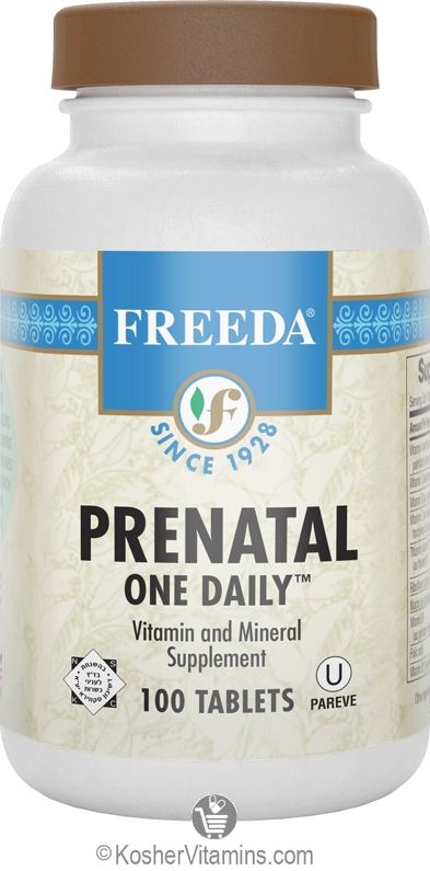 Freeda Kosher Prenatal One Daily 100 Tablets - Koshervitamins.com