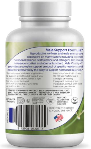 Zahlers Kosher Male Vitality 120 Tablets