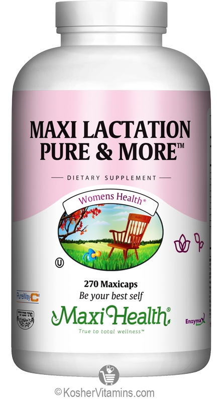 Maxi Health Kosher Maxi Lactation Pure & More 270 MaxiCaps ...