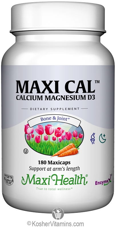 Maxi Health Kosher Maxi Cal Calcium Magnesium D3 180 MaxiCaps ...