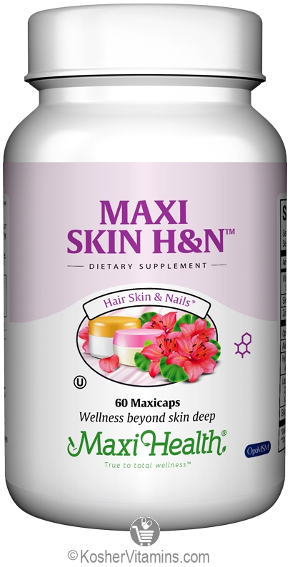 Maxi Health Kosher Maxi Skin, Hair & Nail Formula 60 MaxiCaps ...