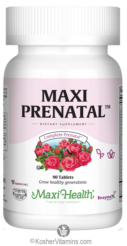 Maxi Health Kosher Maxi Prenatal Complete Formula 90 Tablets ...