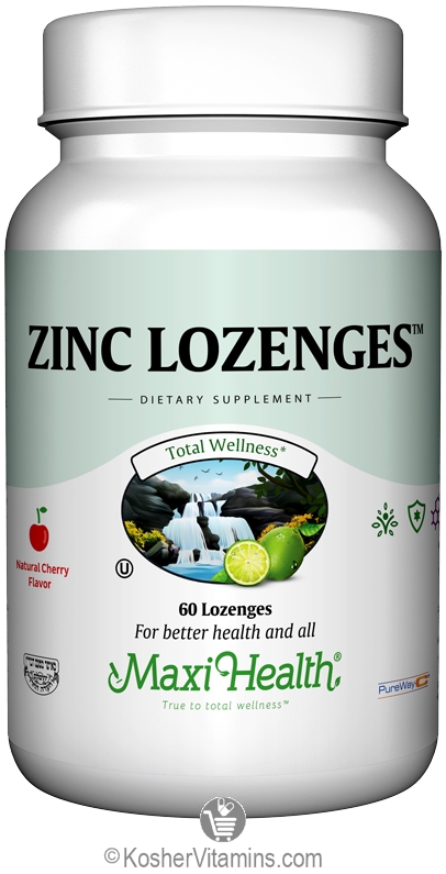 Maxi Health Kosher Zinc Lozenges 10 Mg Berry Flavor 60 Lozenges ...