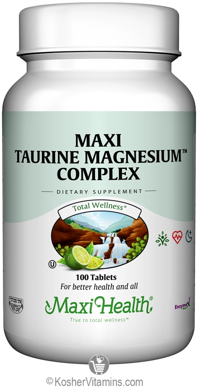 Maxi Health Kosher Maxi Taurine Magnesium Complex 100 Tablets ...