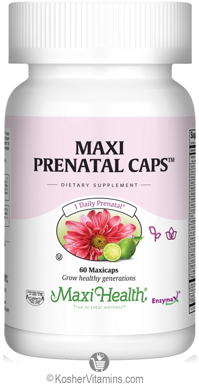 Maxi Health Kosher Maxi Prenatal Caps One Daily 60 MaxiCaps ...