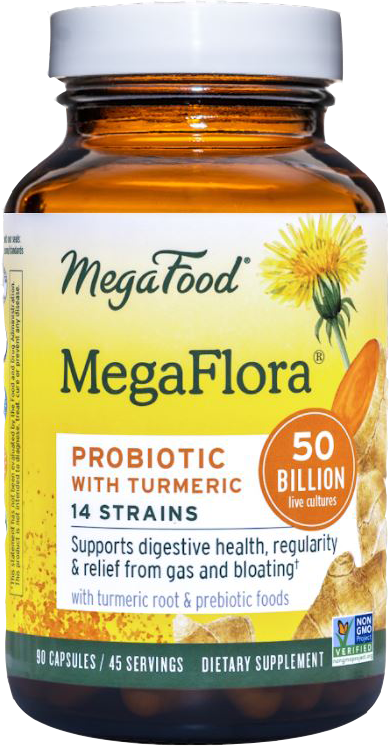 MegaFood MegaFlora Probiotic with Turmeric Vegetarian Suitable not ...