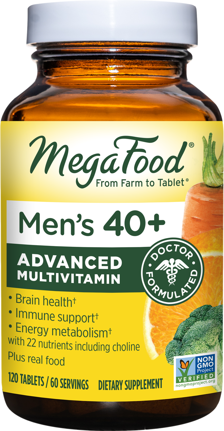 MegaFood Kosher Men’s 40+ Advanced Multivitamin 120 Tablets ...