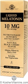 Solgar Kosher Melatonin 10 Mg Liquid Black Cherry Flavor 2 fl oz ...