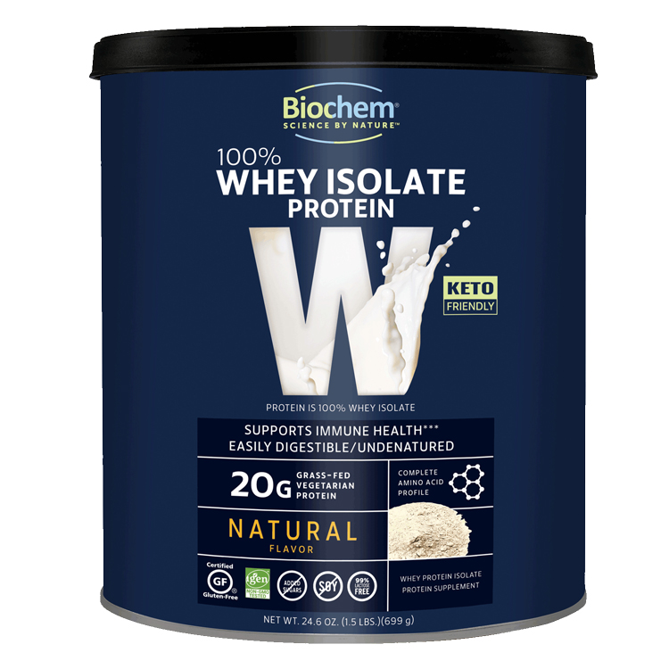 Biochem Kosher 100% Whey Protein Powder Dairy Natural Flavor 24.6 oz ...