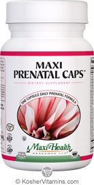 Maxi Health Kosher Maxi Prenatal Caps One Daily 60 MaxiCaps ...