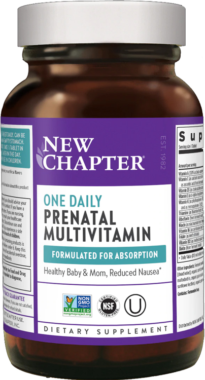 New Chapter Kosher One Daily Prenatal Multivitamin 30 Tablets ...