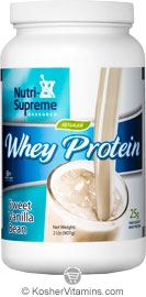 Nutri-Supreme Research Kosher Whey Protein Powder Sweet Vanilla Bean ...