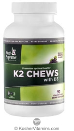 Nutri-Supreme Research Kosher Vitamin K2 with D3 Chews 90 Chewable ...