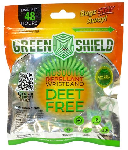 Green Shield Kosher Mosquito Repellant Deed Free Wristband 1 Bracelet ...
