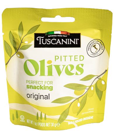 Tuscanini Kosher Pitted Olives Pouch - Original 1.06 oz ...
