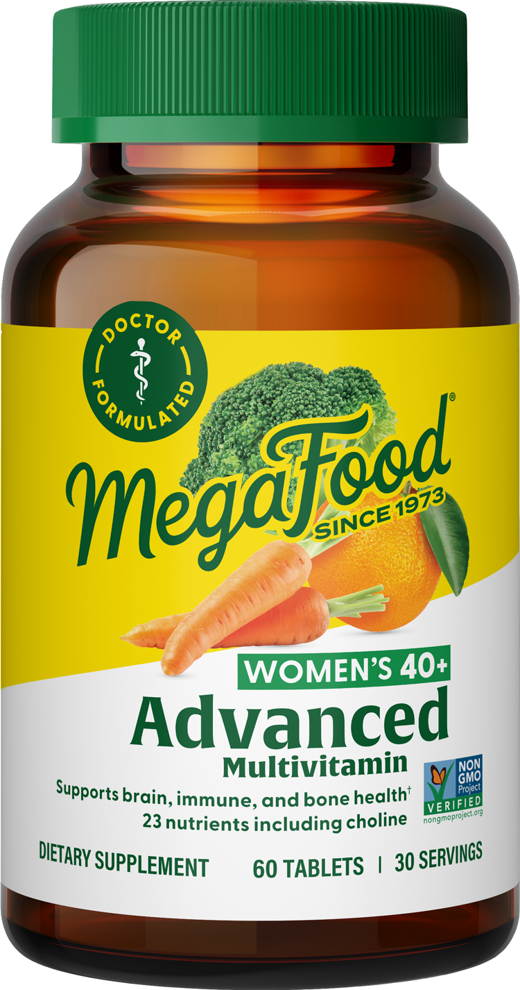 MegaFood Kosher Multi For Women 40+ Whole Food Multivitamin & Mineral ...