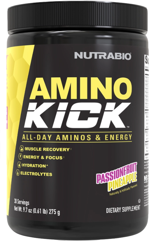 NutraBio Kosher Amino Kick Passionfruit Pineapple 9.5 OZ ...