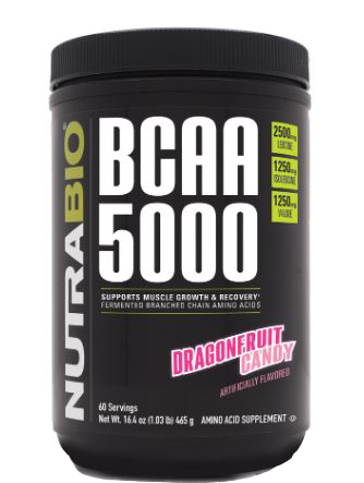 NutraBio Kosher BCAA 5000 Branch Chain Amino Acids Powder Dragonfruit ...
