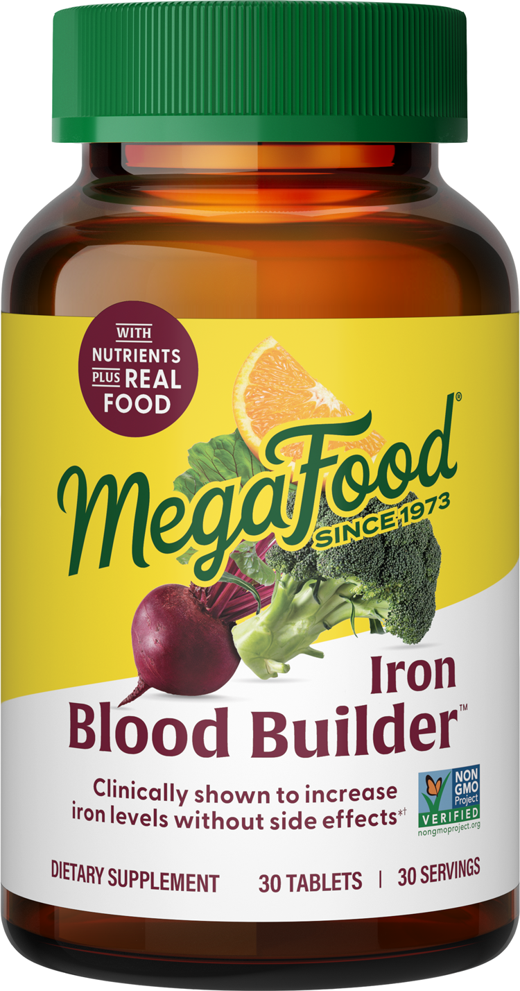 MegaFood Kosher Blood Builder Whole Food Iron Supplement Beet Root 30 ...