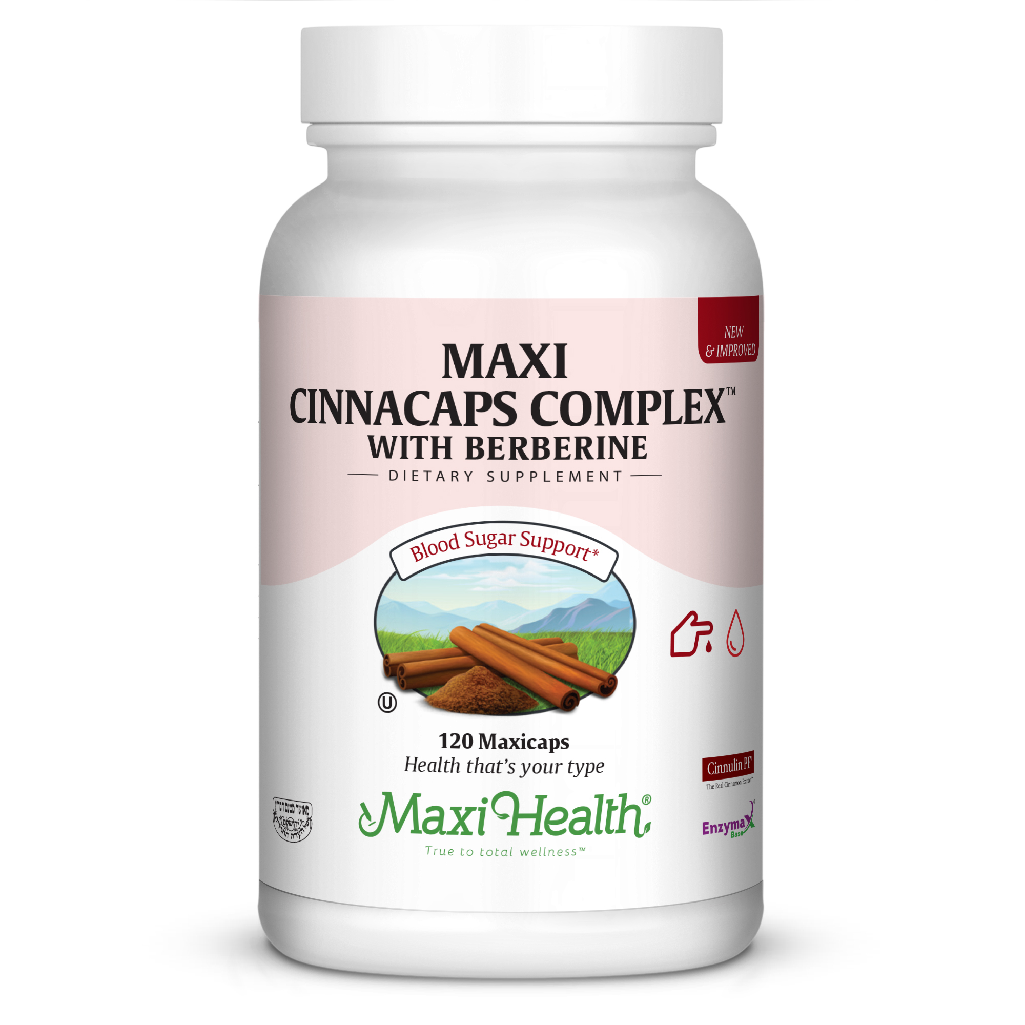 Maxi Health Kosher Cinnacaps Complex with Berberine 120 Capsules ...