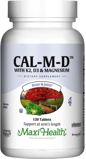 Maxi Health Kosher Cal-M-D Calcium with K2, D3 & Magnesium 120 Tablets ...