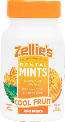 Zellies Kosher Xylitol Dental Mint - Cool Fruit 250 Mints ...