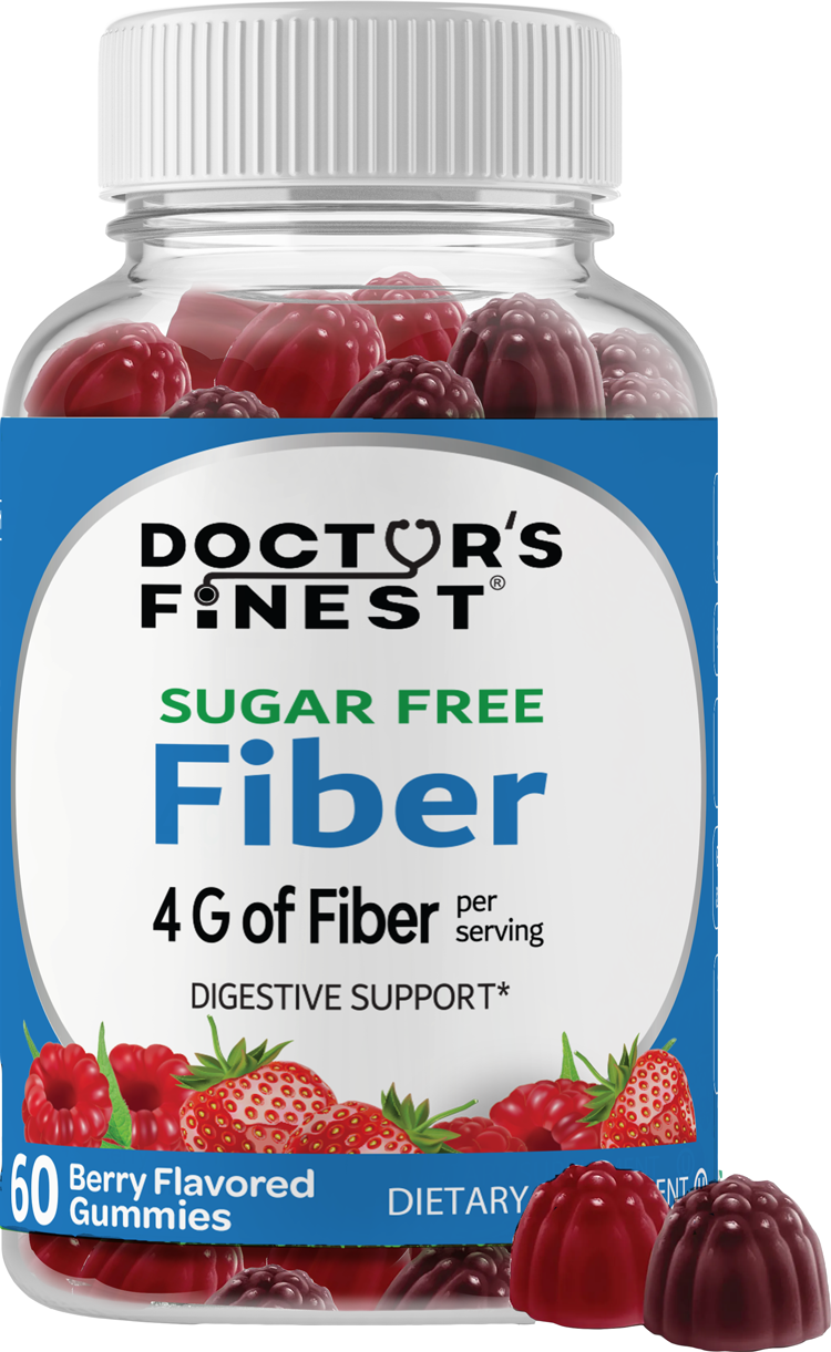 Doctors Finest Kosher Sugar Free Fiber Gummies - Berry Flavored 60 ...