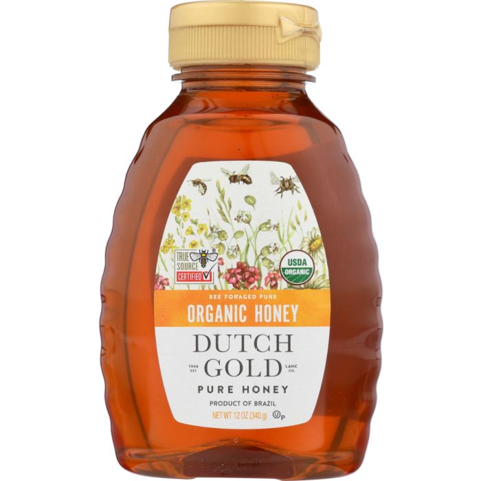 Dutch Gold Kosher 100% Organic Pure Honey 12 oz - Koshervitamins.com