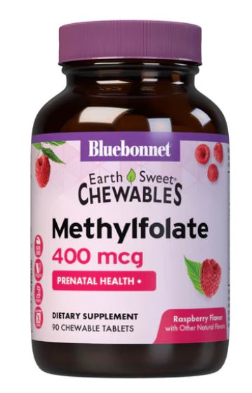 Bluebonnet Kosher EarthSweet Chewables CellularActive Methylfolate 400 ...