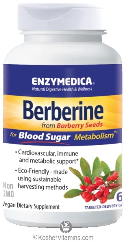 Enzymedica Berberine Vegan Suitable Not Kosher Certified 60 Capsules ...