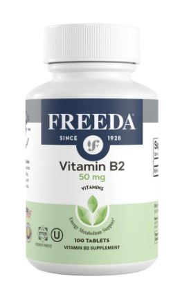 Freeda Kosher Vitamin B2 50 Mg 100 Tablets - Koshervitamins.com