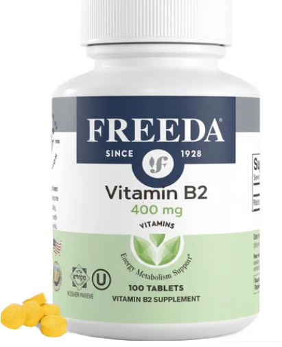 Freeda Kosher Vitamin B2 400 mg 60 Tiny Tablets - Koshervitamins.com