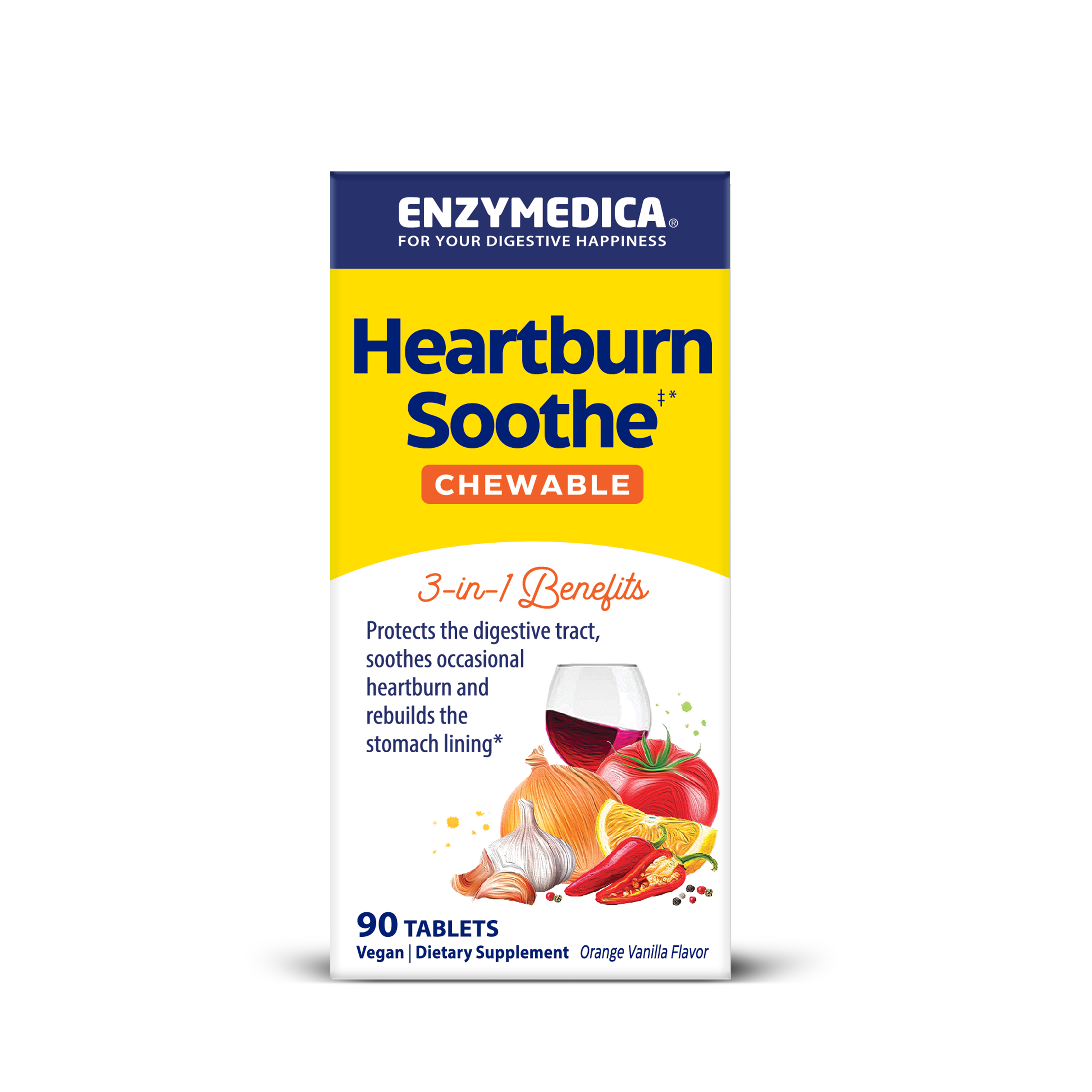 Enzymedica Heartburn Soothe - Vanilla-Orange Vegan Not Certified Kosher ...