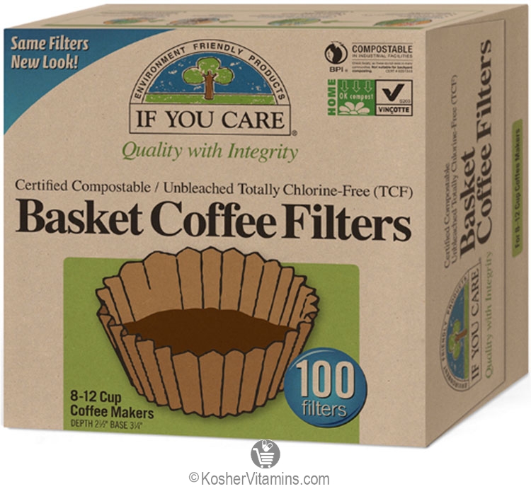 If You Care Kosher Basket Coffee Filter 100 Count 12 Pack ...