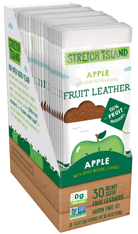 Stretch Island Kosher All-Natural Fruit Strip - Apple 30 Fruit Strips ...