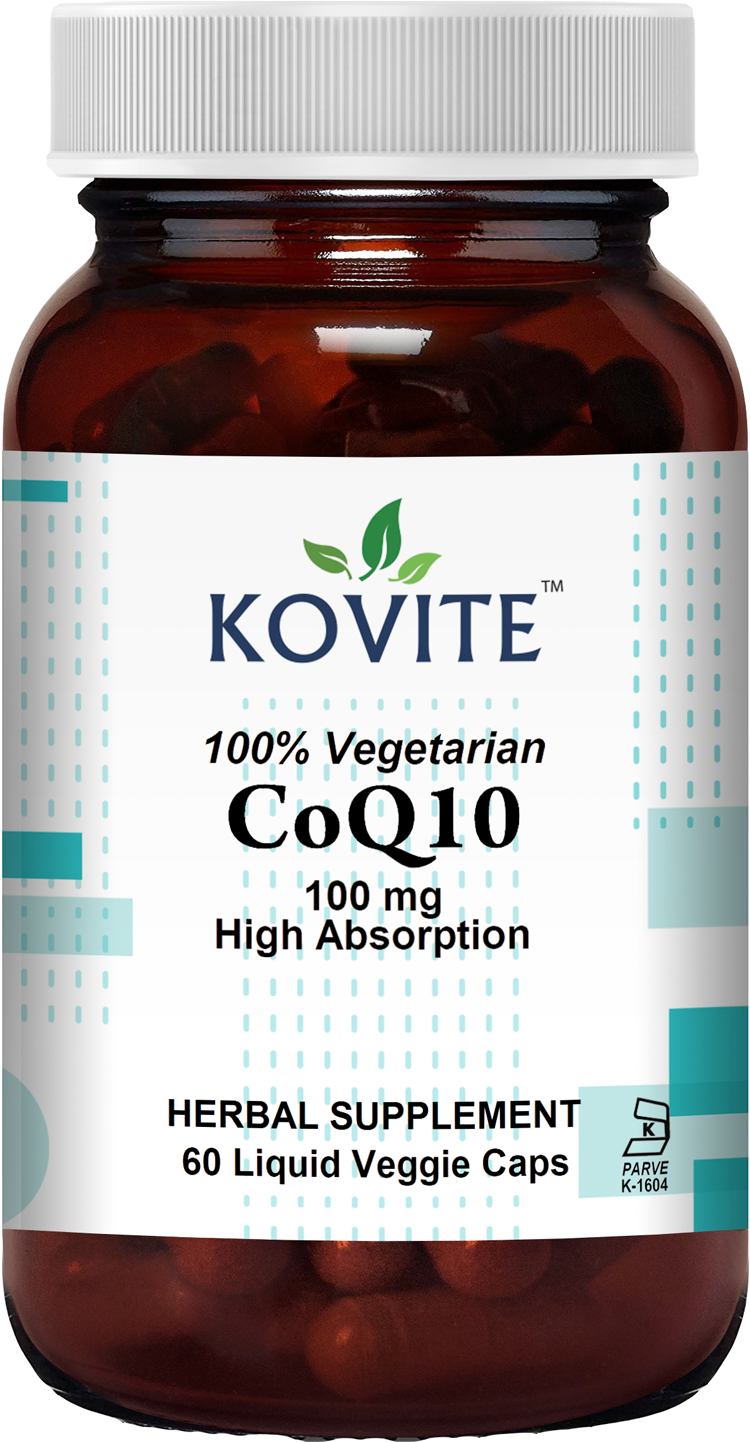 Kovite Kosher Coenzyme Q-10 100 Mg High Absorption 60 Liquid Vegicaps ...