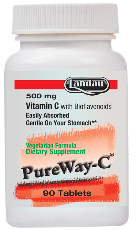 Landau Kosher PureWay-C 500 Mg Vitamin C with Bioflavonoids 90 Tablets ...