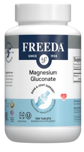 Freeda Kosher Magnesium Gluconate 500 Tablets - Koshervitamins.com