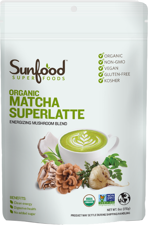 Sunfood Kosher Organic Matcha SuperLatte 6 OZ - Koshervitamins.com