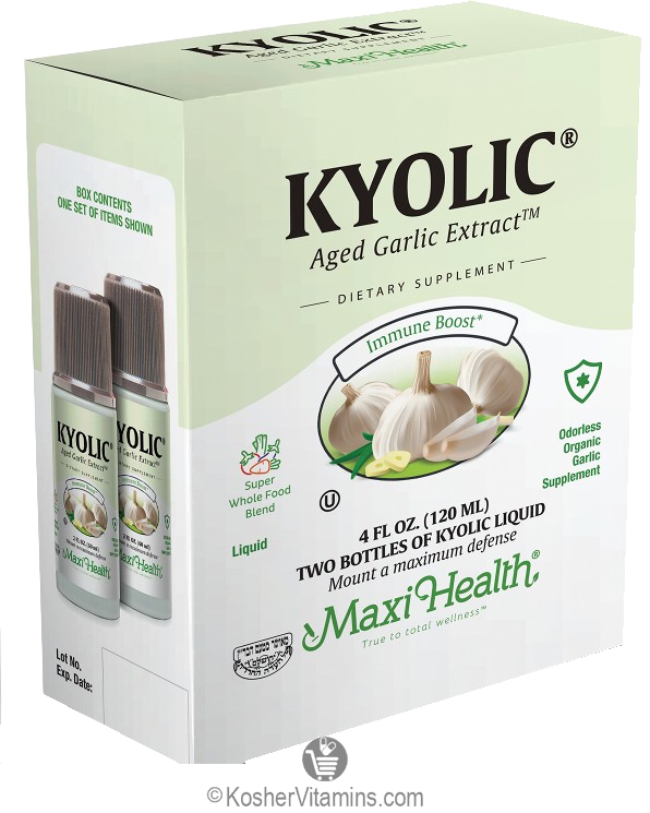 Maxi Health Kosher Kyolic Aged Garlic Liquid Extract - Twin Pack 2 fl ...