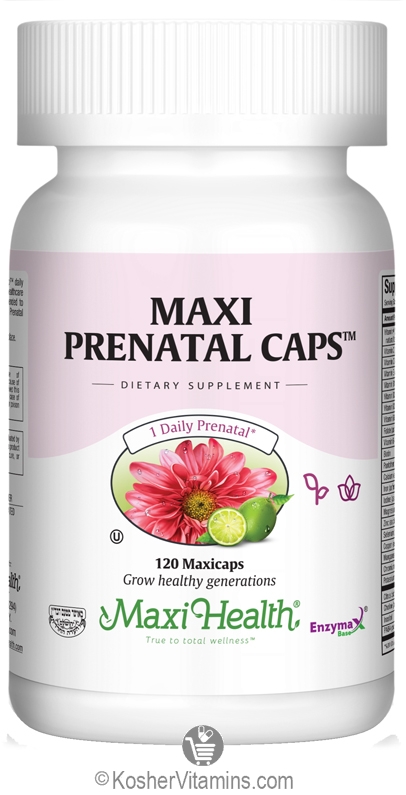 Maxi Health Kosher Maxi Prenatal Caps One Daily 120 MaxiCaps ...