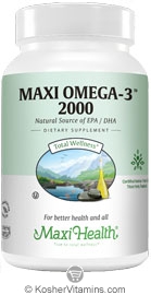 Maxi Health Kosher Maxi Omega-3 2000 Fish Oil EPA/DHA BUY 1 GET 1 FREE ...