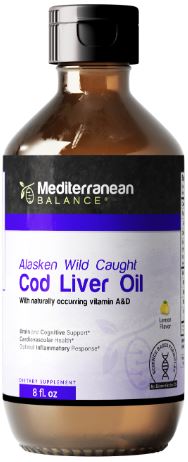 Mediterranean Balance Kosher Alaskan Cod Liver Oil Liquid - Lemon ...