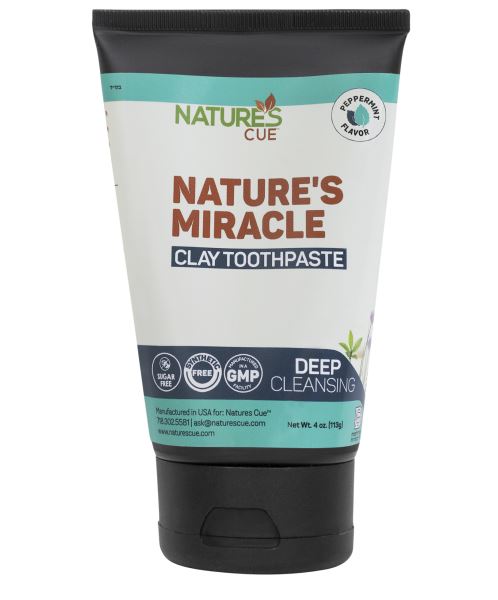 Natures Cue Kosher Nature’s Miracle Clay Toothpaste - Peppermint Flavor ...
