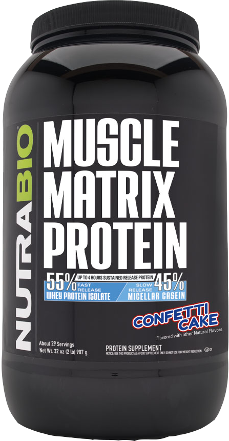 NutraBio Kosher Muscle Matrix Confetti Cake - Dairy 2 lbs ...